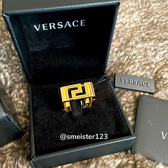 Versace | Accessories | Versace Square Greca Ring | Poshmark